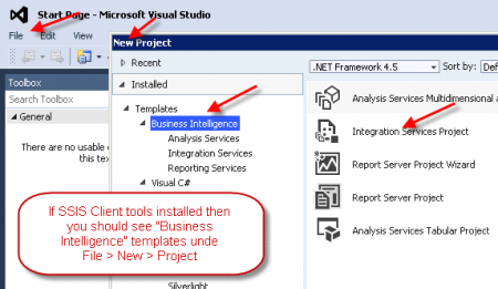 How to install SSIS 2012, 2014, 2016 (SSDT-BI for Visual Studio ...